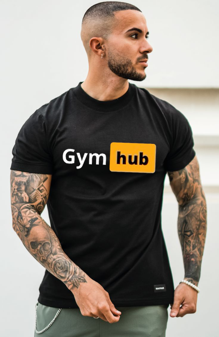 Active BLACK GYM HUB short sleeve tshirt – MUSCLE MANIAXS